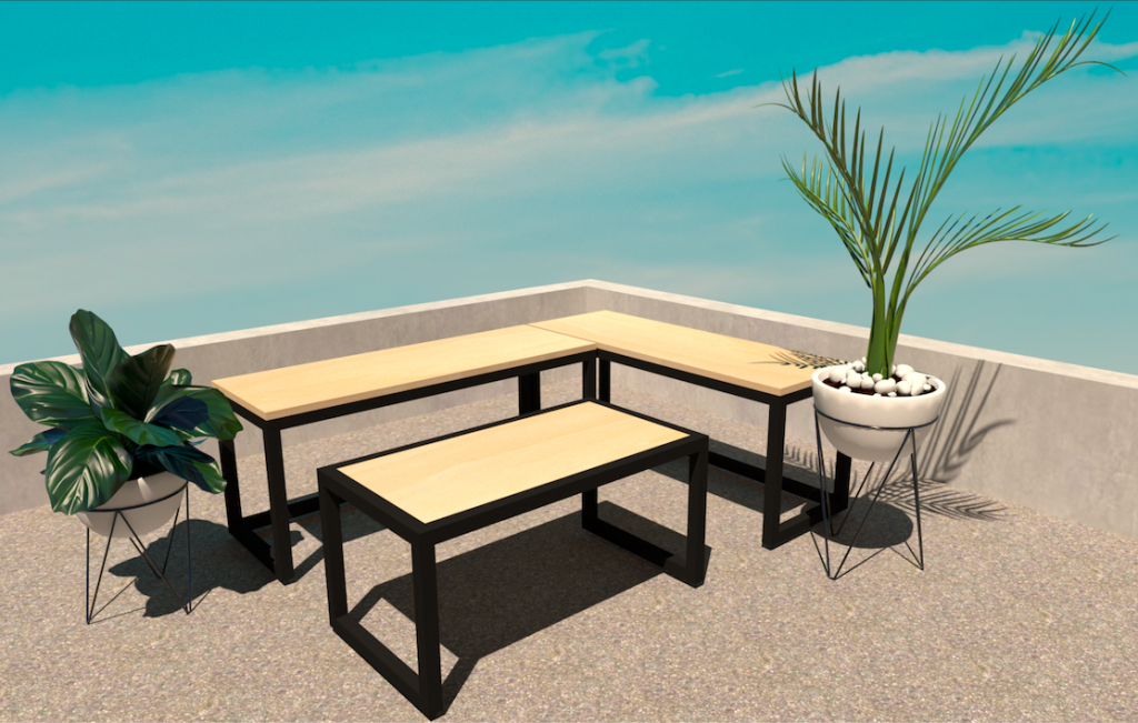 Kit Mesa Terraza y Banquetas – Quincho Fácil